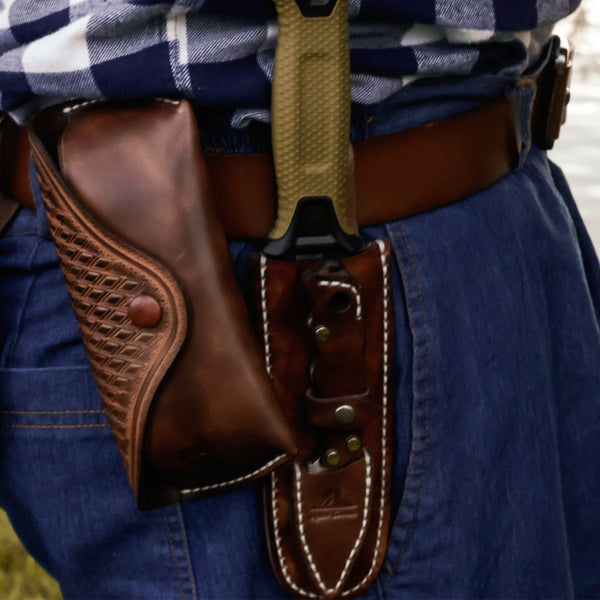 Shades Case with Belt Loop (Diamond Pattern) – Rustic Terrain Leathercraft